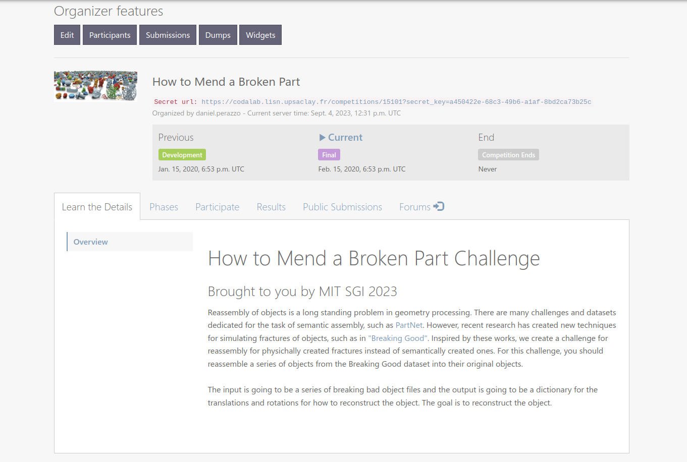 How to Mend a Broken Part – SGI 2023